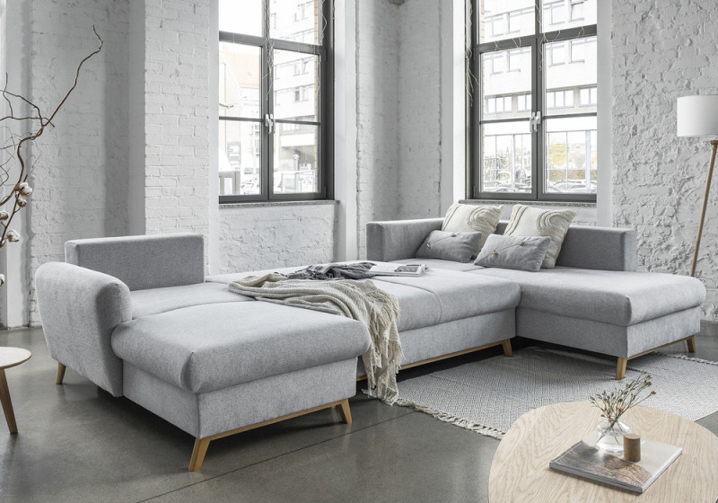 Scandic Lagom Corner Sofa Bed U Shape