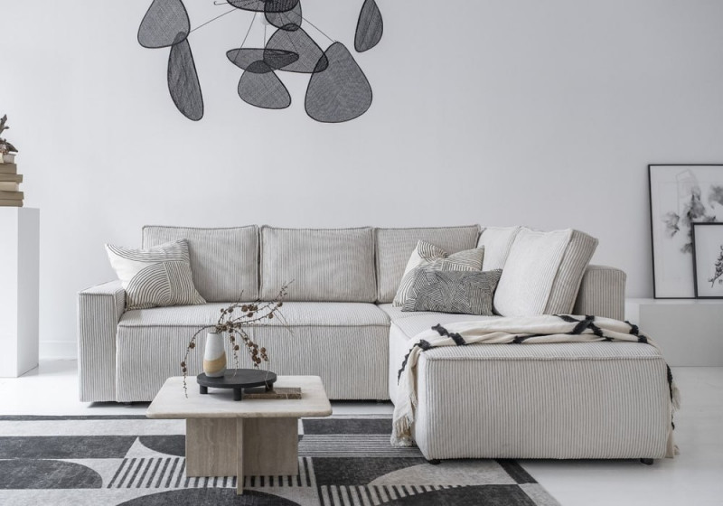 Brave Dave Corner Sofa Bed L Shape Cord