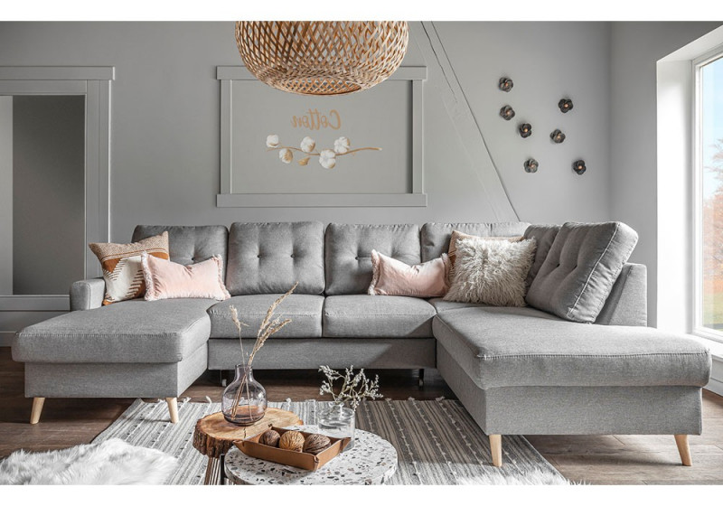 Friendly Lars Corner Sofa Bed U Shape