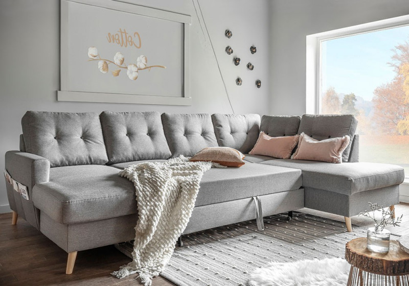 Friendly Lars Corner Sofa Bed U Shape