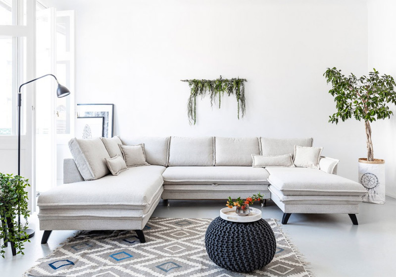 Charming Charlie Corner Sofa Bed U Shape