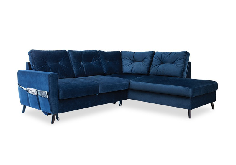 Friendly Lars Corner Sofa Bed L Shape Velvet