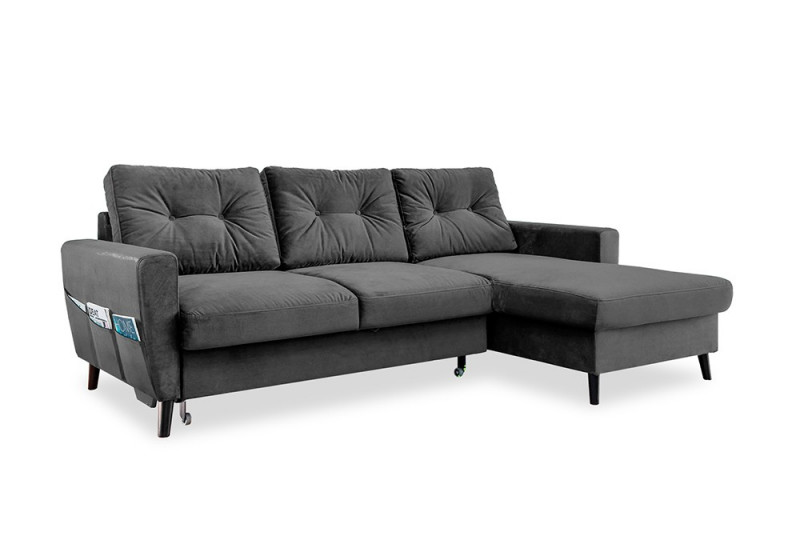 Friendly Lars Corner Sofa Bed Velvet
